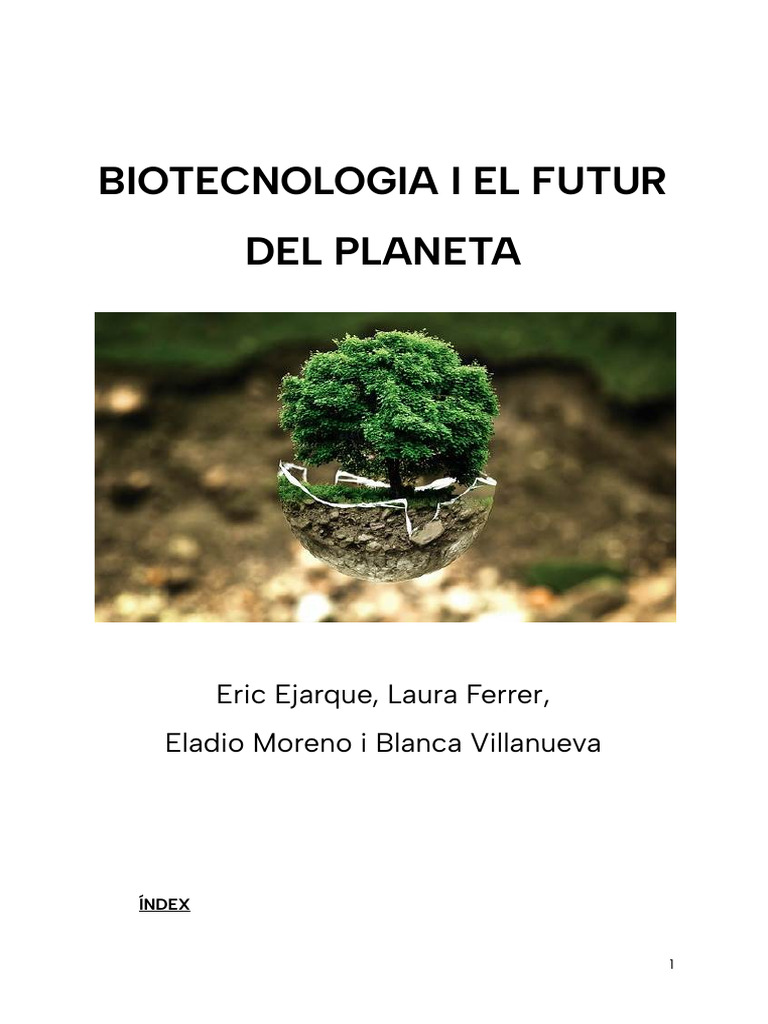 Biotec I El Futur Del Planeta | PDF