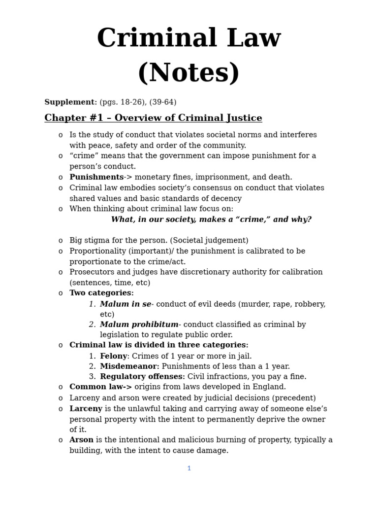 Overview of Criminal Law Principles | PDF | Ex Post Facto Law | Burden ...