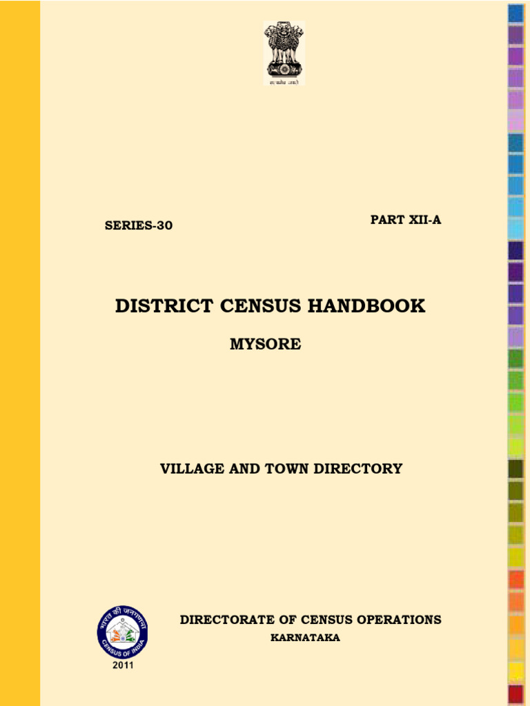 Mysore District Census Handbook 2011 | PDF