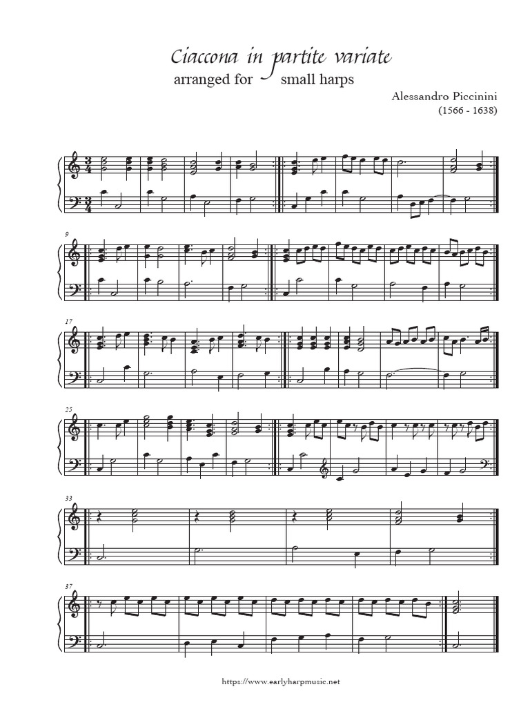 Piccinini A. - Ciaccona | PDF