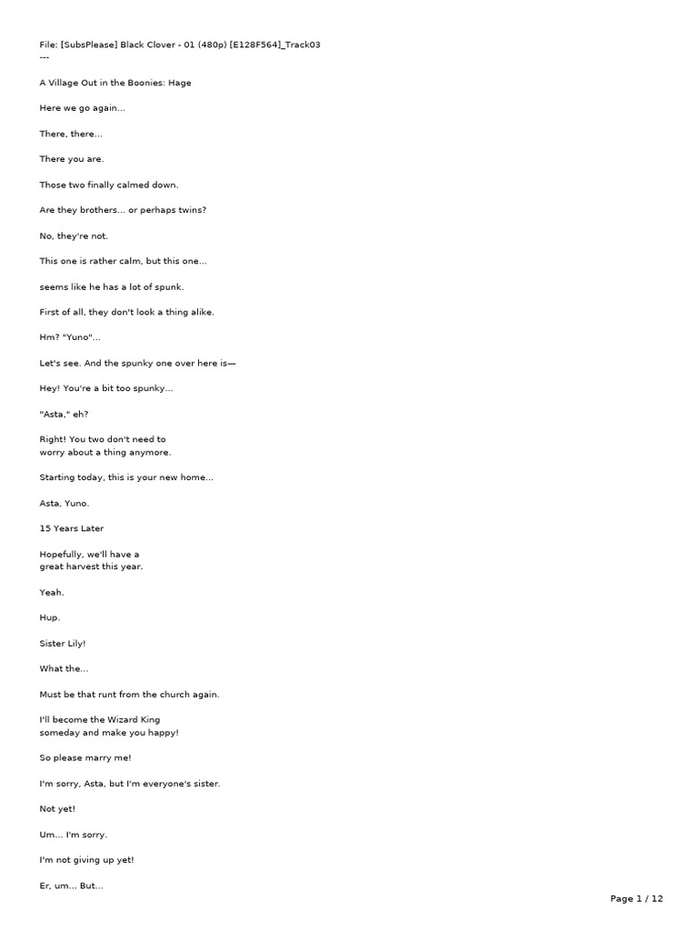 (SubsPlease) Black Clover - 01 (480p) (E128F564) - Track03 | PDF