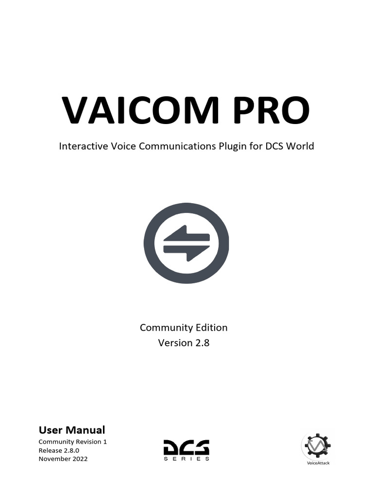 VAICOM PRO Community User Manual | PDF | Computer Keyboard | Menu (Computing)