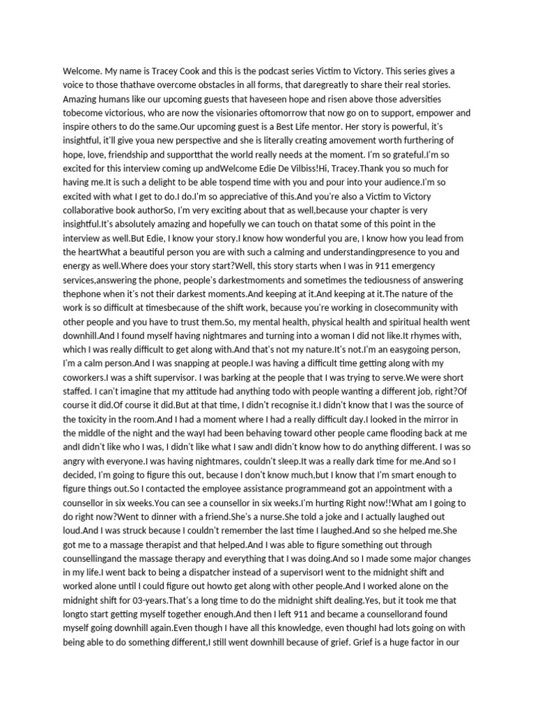 Edie de Vilbiss Transcribe | PDF