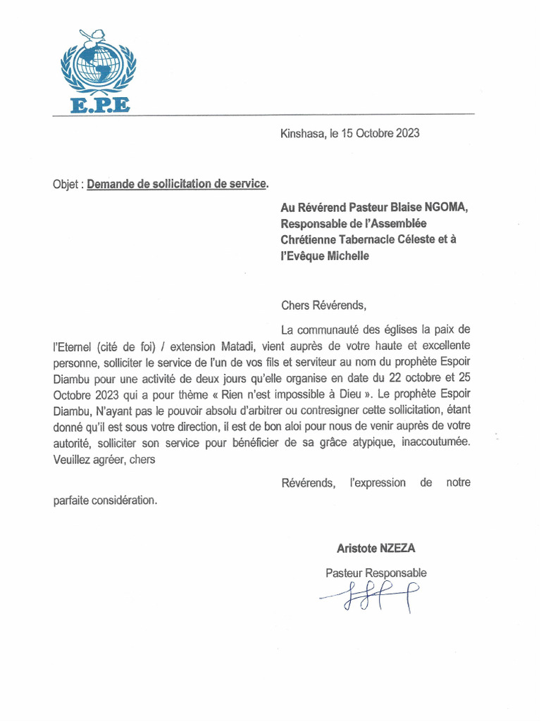 Lettre de Sollicitation | PDF