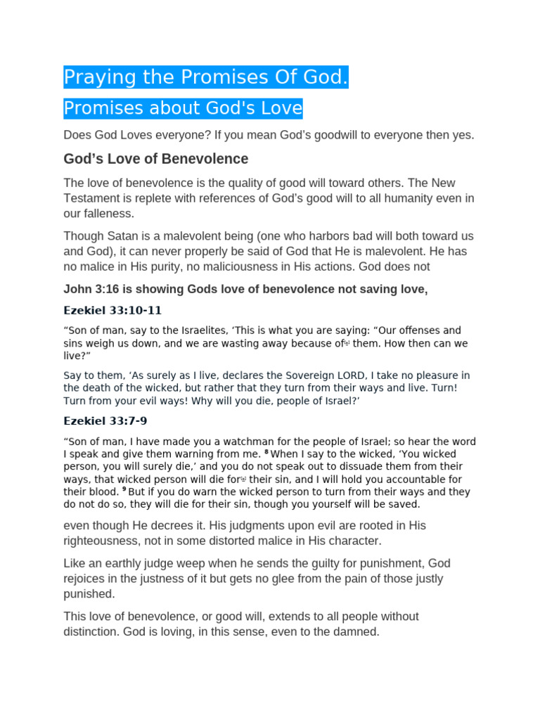Praying The Promises of Go1 | PDF | Love | Jacob