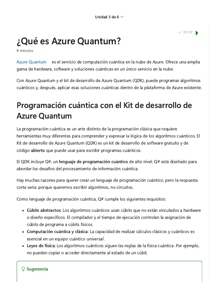 ¿Qué Es Azure Quantum - Training - Microsoft Learn | PDF | Programación ...