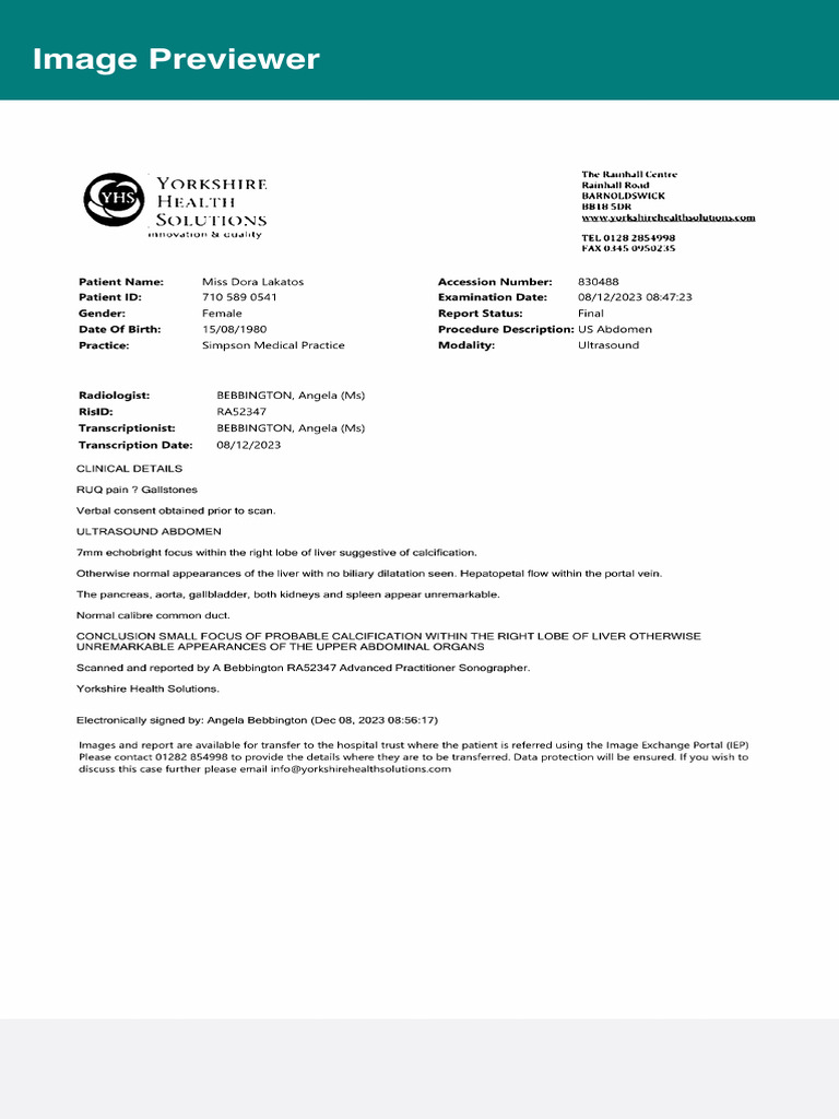 An Image You Have Clicked On To View - Accurx Patient Portal | PDF