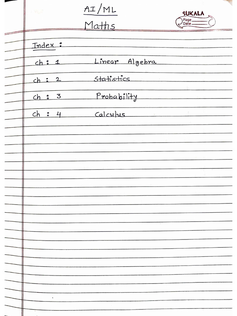 Mathematics for Data Science and GenAi | PDF