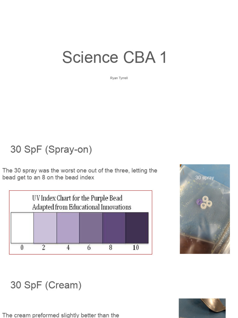 CBA1 Science | PDF