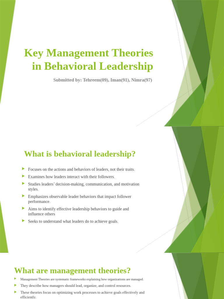 Behavioral Leadership | PDF | Leadership | Systems Theory