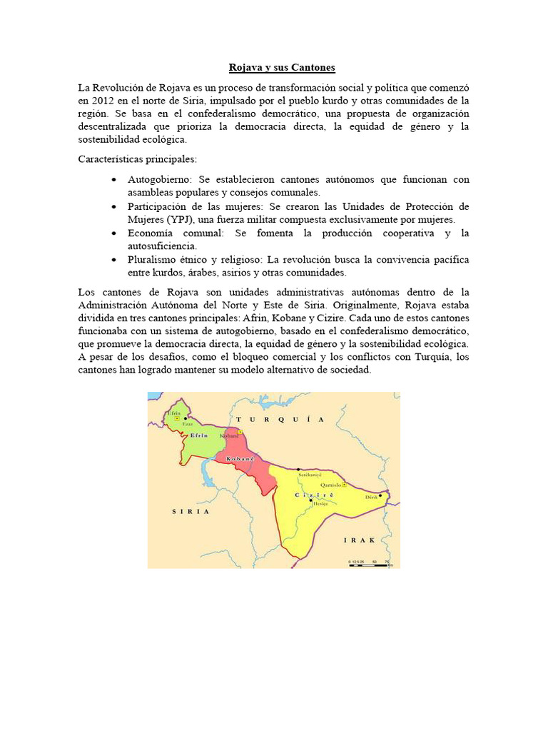 Cantones de Rojava | PDF | Partido de los trabajadores del Kurdistán | Ciencias Políticas