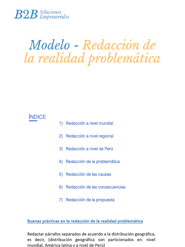 Modelo - Redacción de La Realidad Problemática | PDF
