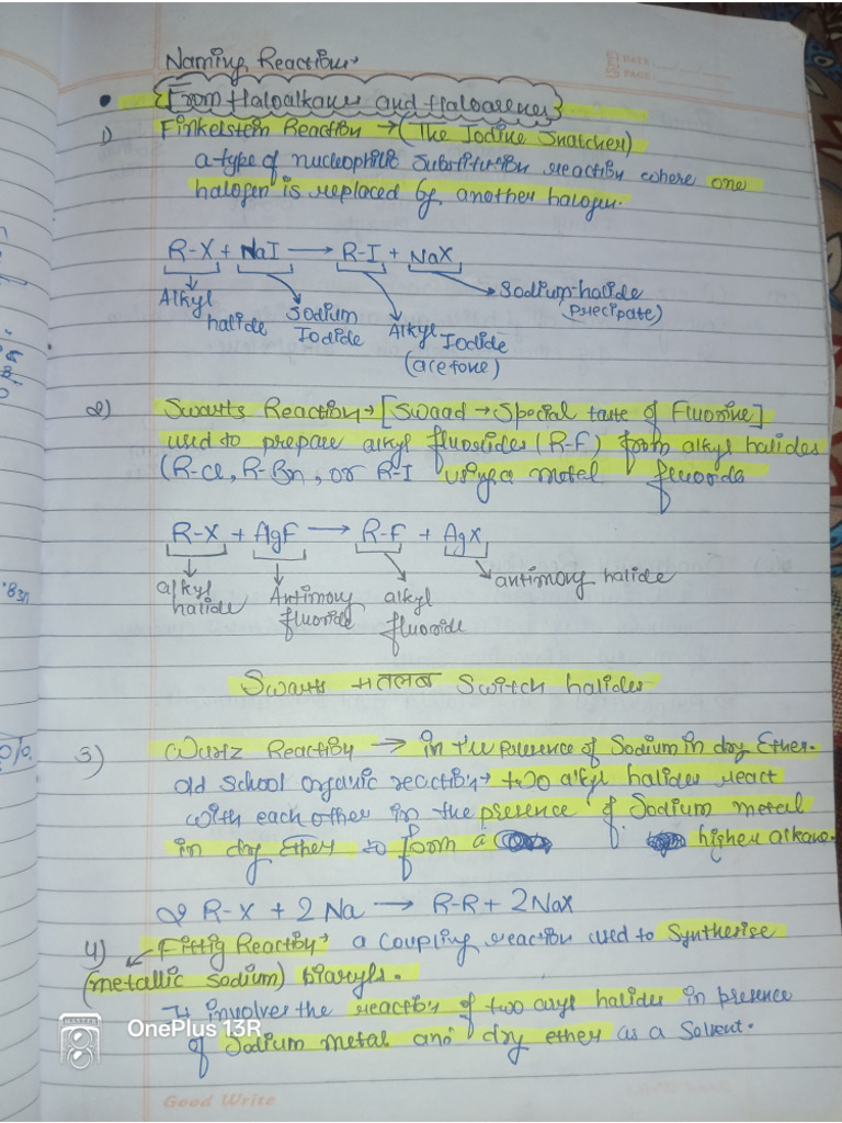 Chemistry Name Reactions | PDF