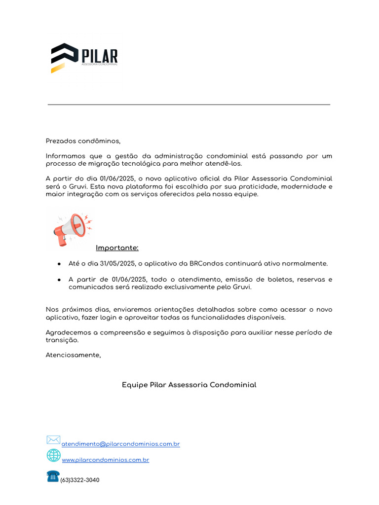Transição para o App Gruvi | PDF