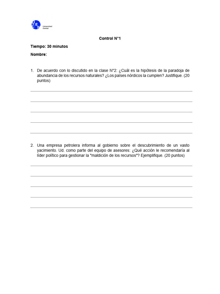 Control N°1 - 23 | PDF