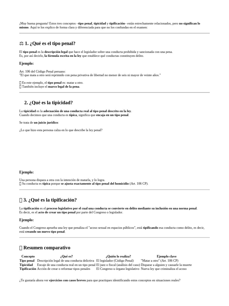 Tipo Tipicidad Tipificacion | PDF