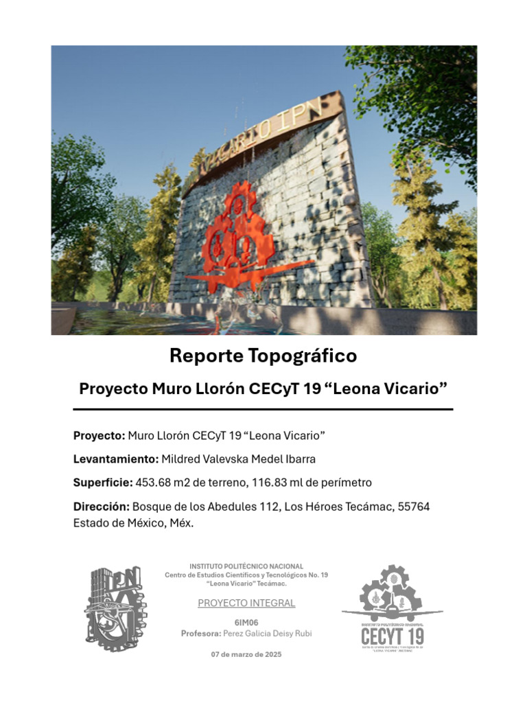 Proyecto Reporte Topografico Muro Lloron Mvmi r01 | PDF | Topografía | Ciencias de la Tierra