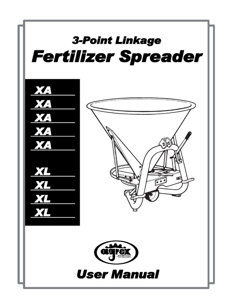 Agrex-150-Fertilizer Spreader Manual | PDF | Tractor | Screw