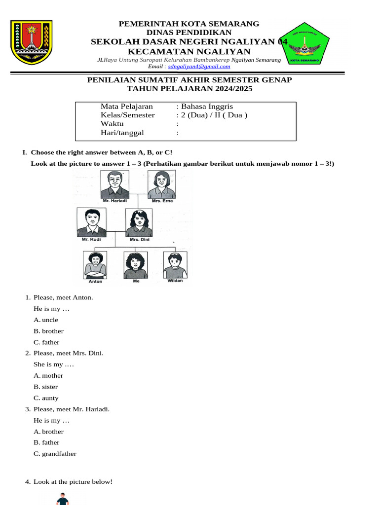 Bahasa Inggris - Kelas 2-1 | PDF | Chess Theory | Chess Openings