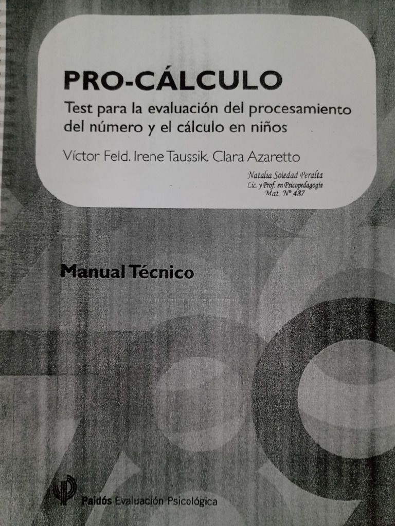 Pro Cálculo Manual | PDF