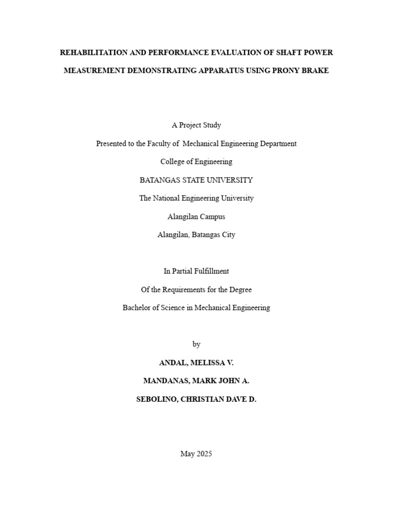 Rehabilitation and Performance Evaluation of Shaft Power Measurement ...