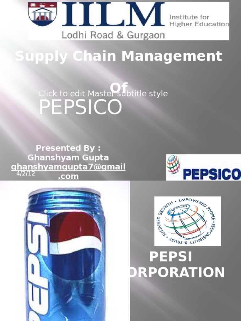 Supply Chain Management Of: Pepsico | Download Free PDF | Pepsi Co ...