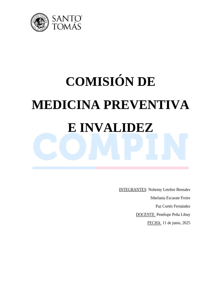 Significado y Funciones de COMPIN | PDF | Pensión | Invalidez