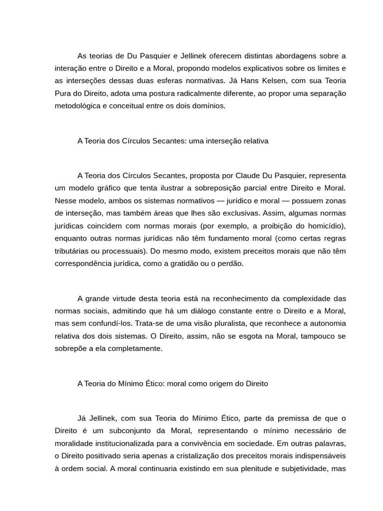 Teorias Do Direito E Moral Du Pasquier Jellinek E Kelsen PDF