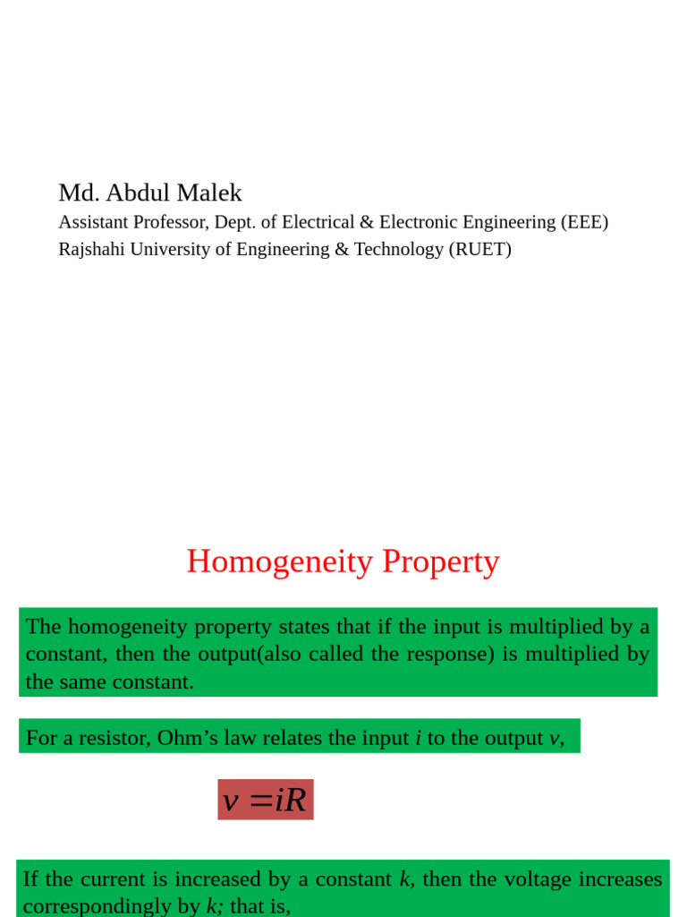 CL_7_Superposition | PDF | Electrical Network | Linearity