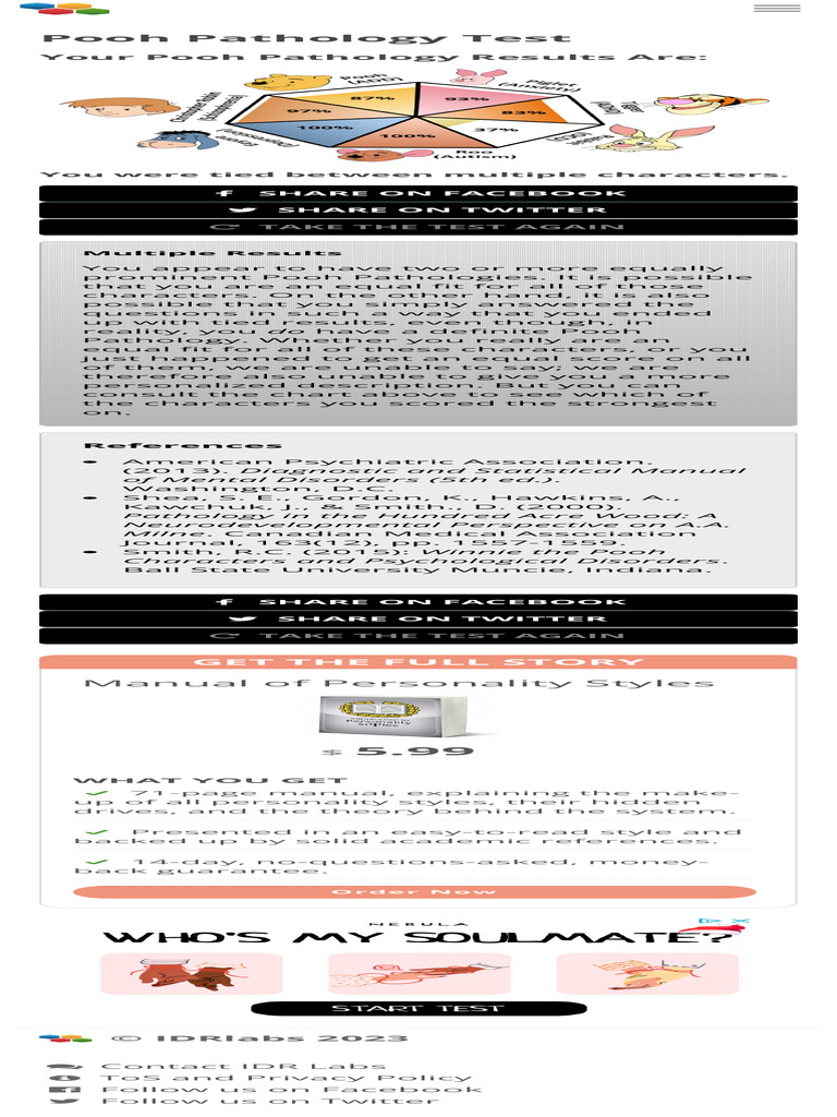 Pooh Pathology Test | PDF