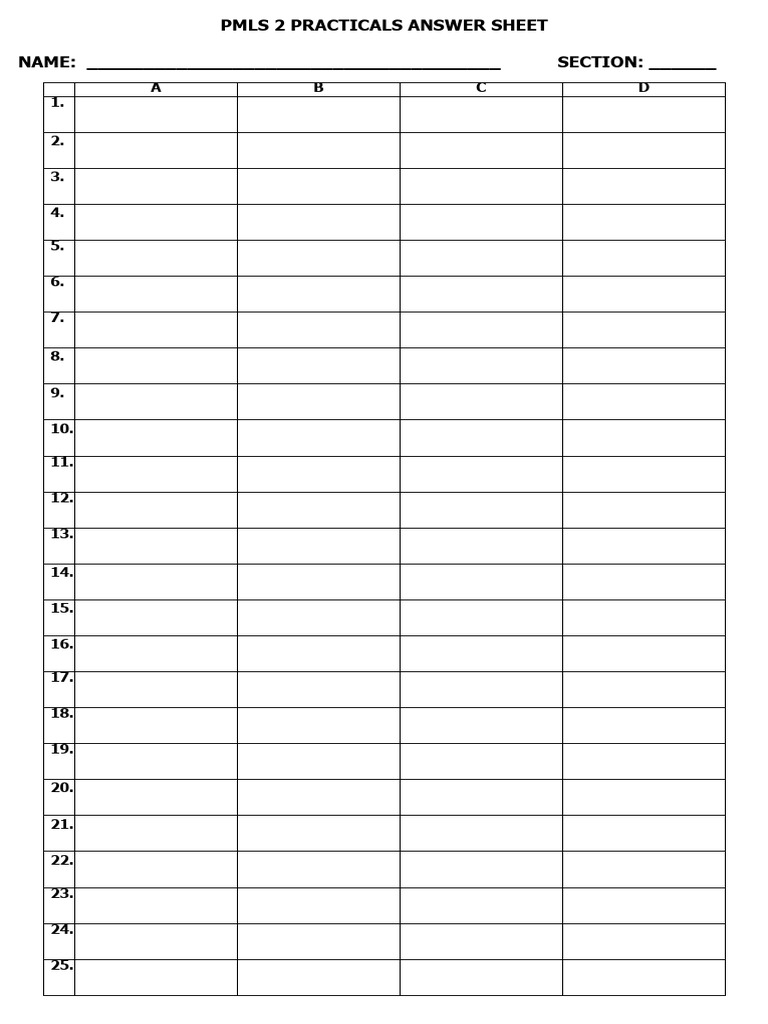 Pmls 2 Practicals Answer Sheet | PDF