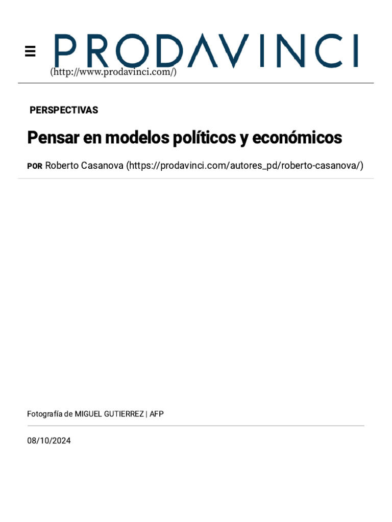 Modelos políticos y económicos actuales | PDF | Democracia | Ideologías ...