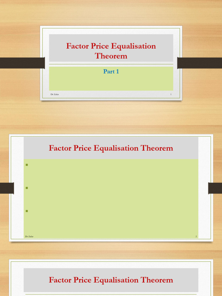 Factor Price Equalization Theorem Explained | PDF | Business | Trade
