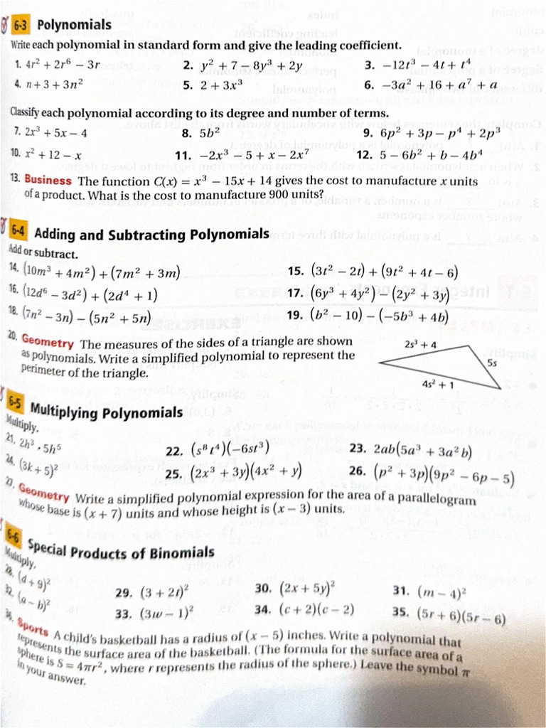 Polynomials (1)-1 | PDF