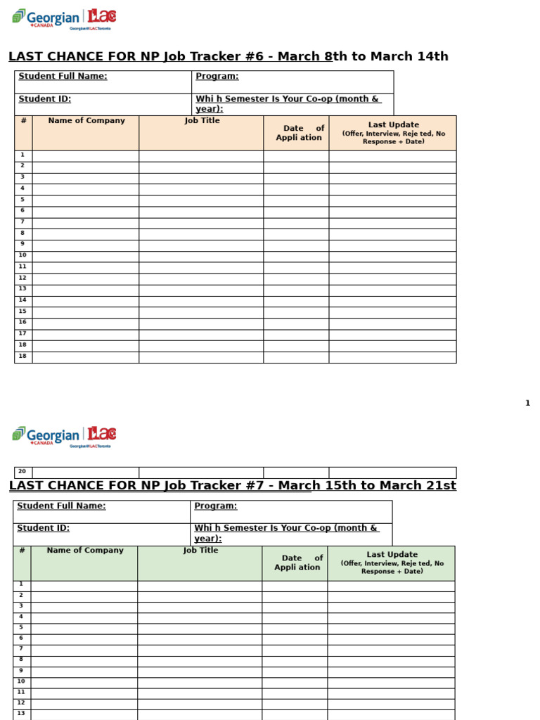 Last Chance For NP Job Tracker (w25) | PDF