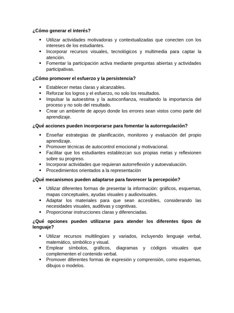 Generar Interes | PDF | Aprendizaje | Las emociones