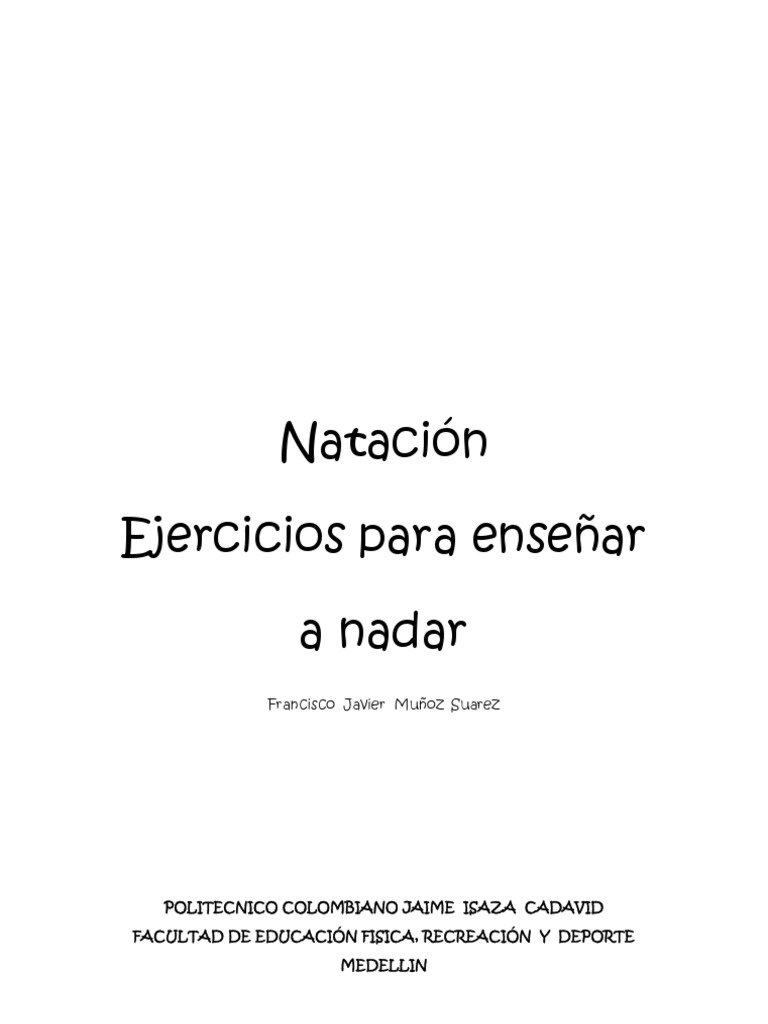 Como EnseÑar A Nadar | PDF | Nadando | Codo