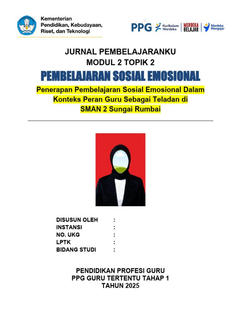 Jurnal Pembelajaranku - New Pse 2025 - Guru Sebagai Teladan | PDF
