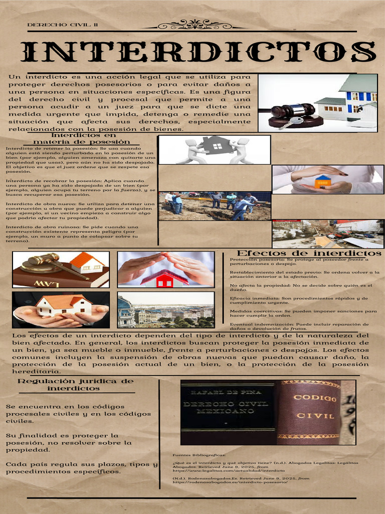 Interdictos | PDF | Posesión (Ley) | Ley común