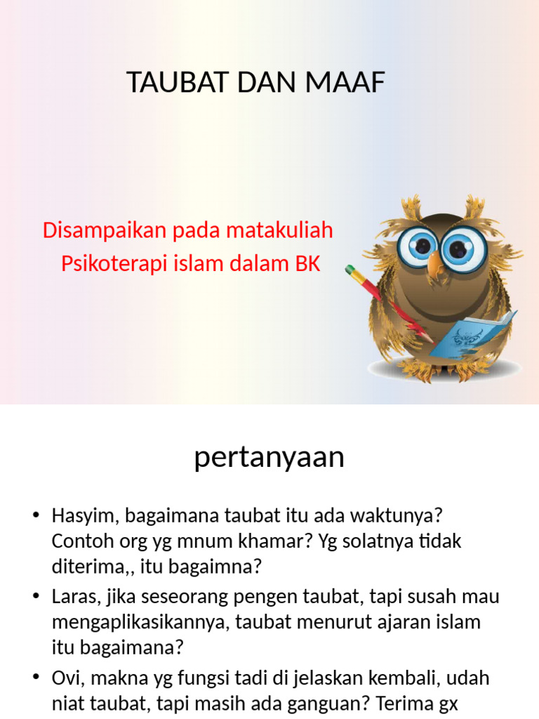 Taubat Dan Maaf | PDF