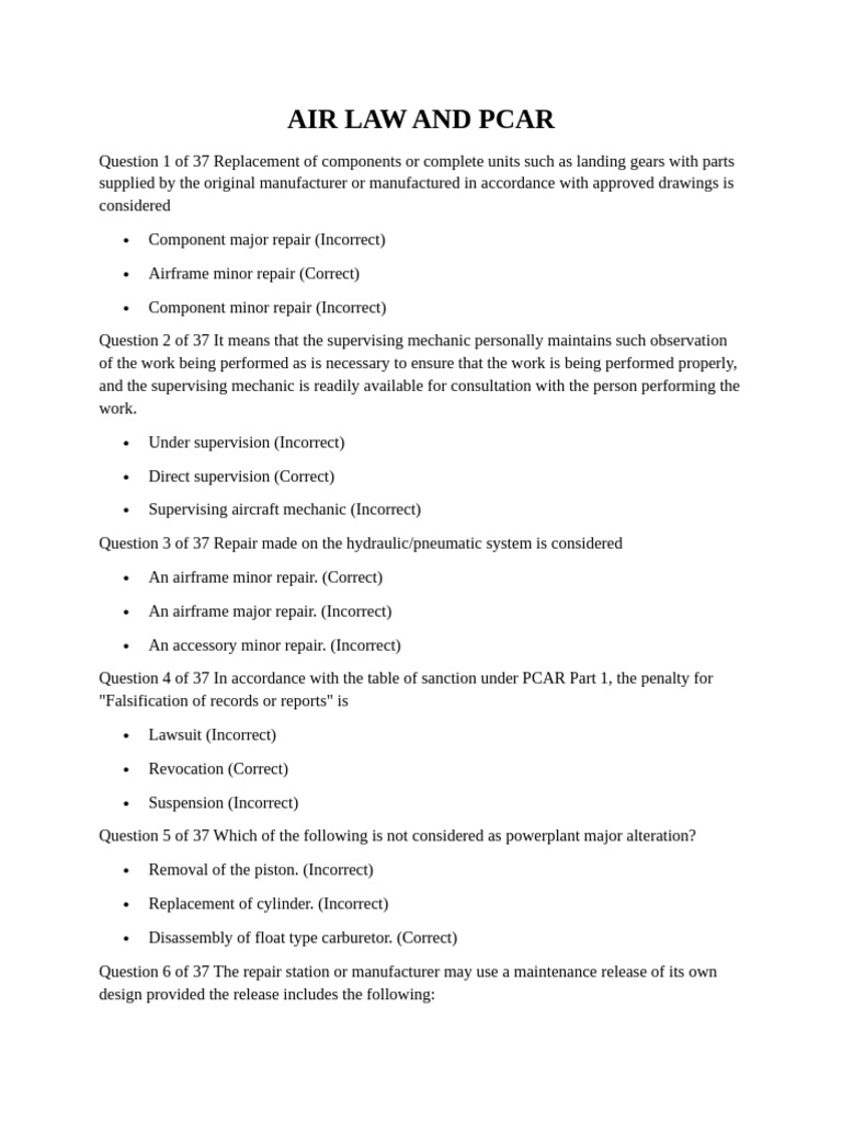 Air Law and Pcar | PDF | Aircraft | Aviation