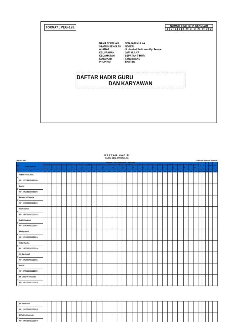 Absen Manual Bulan April-Juni | PDF