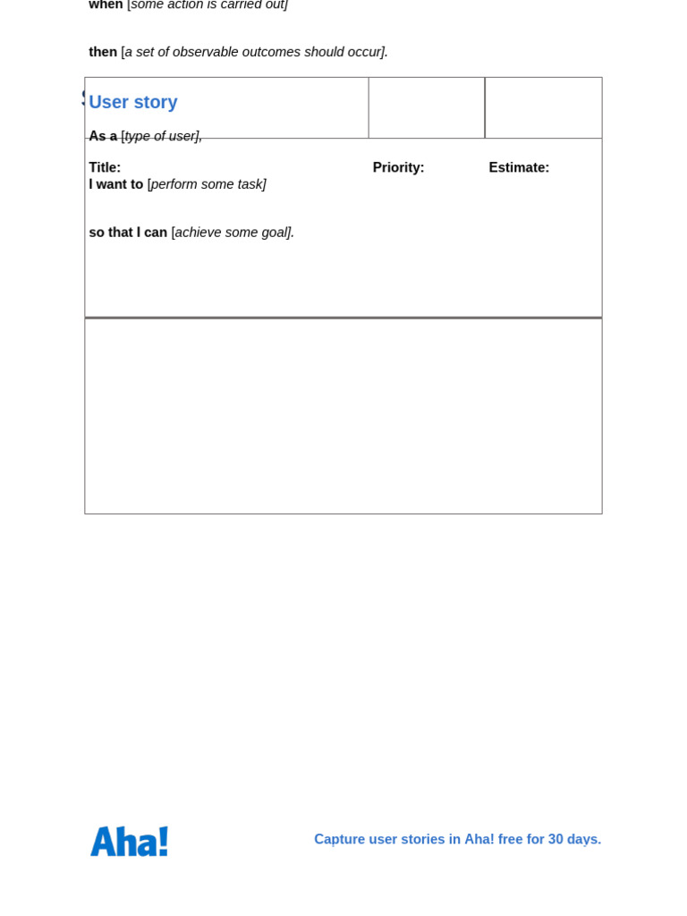 Simple User Story | PDF