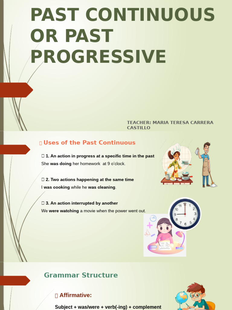 Past Continuous Tense Guide | PDF