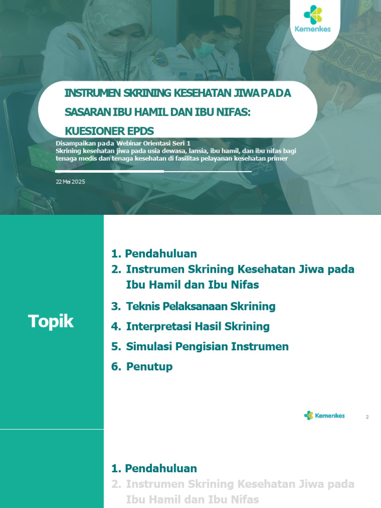 V2 - Skrining Keswa Ibu Hamil Dan Pascapersalinan - EPDS - 2025 | PDF