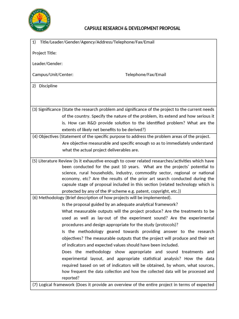 Capsule R&D Proposal Overview | PDF | Methodology