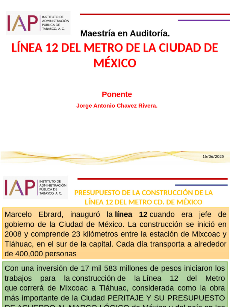 Linea 12 Metro de La Ciudad de México 1 | PDF | Tornillo | Tránsito rápido