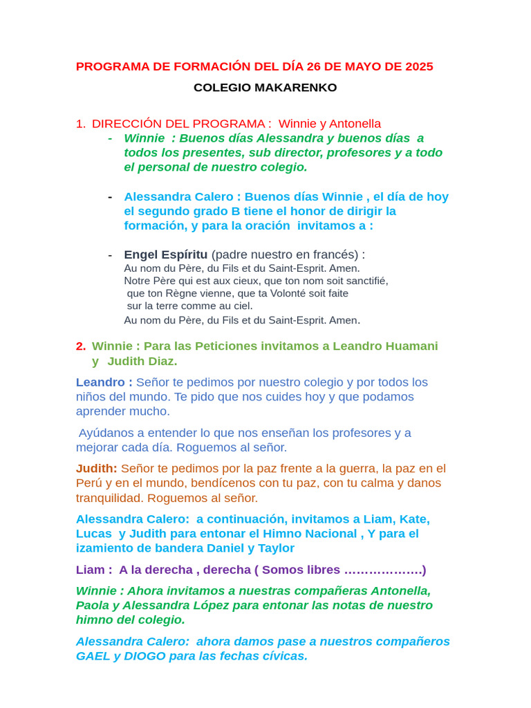 p2b - Formación Del Día 26 Mayo de 2025 | PDF | Patata