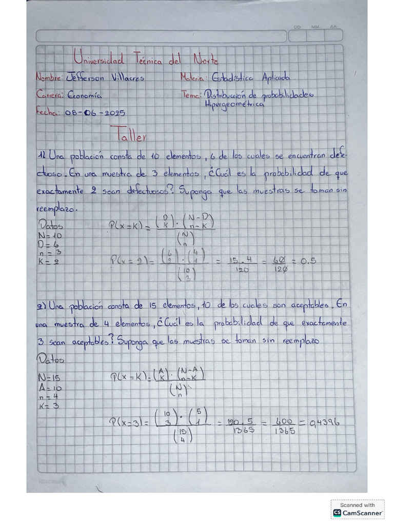 Villacre - Jefferson - Distribución de Prob | PDF