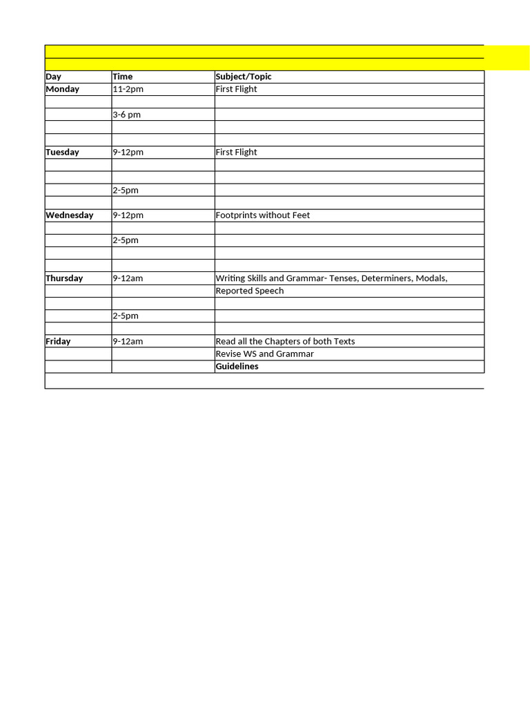 Eng Study Plan | PDF